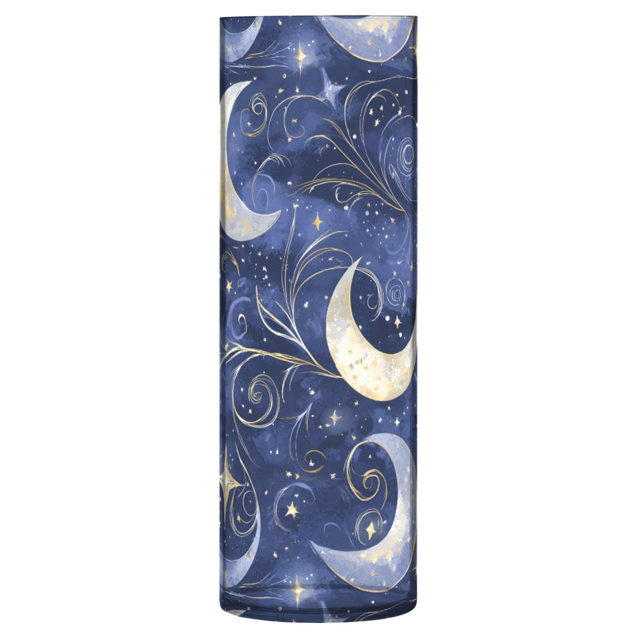 Shining Night Moon Pattern Vase Flower Vase Clear Unbreakable Plastic ...