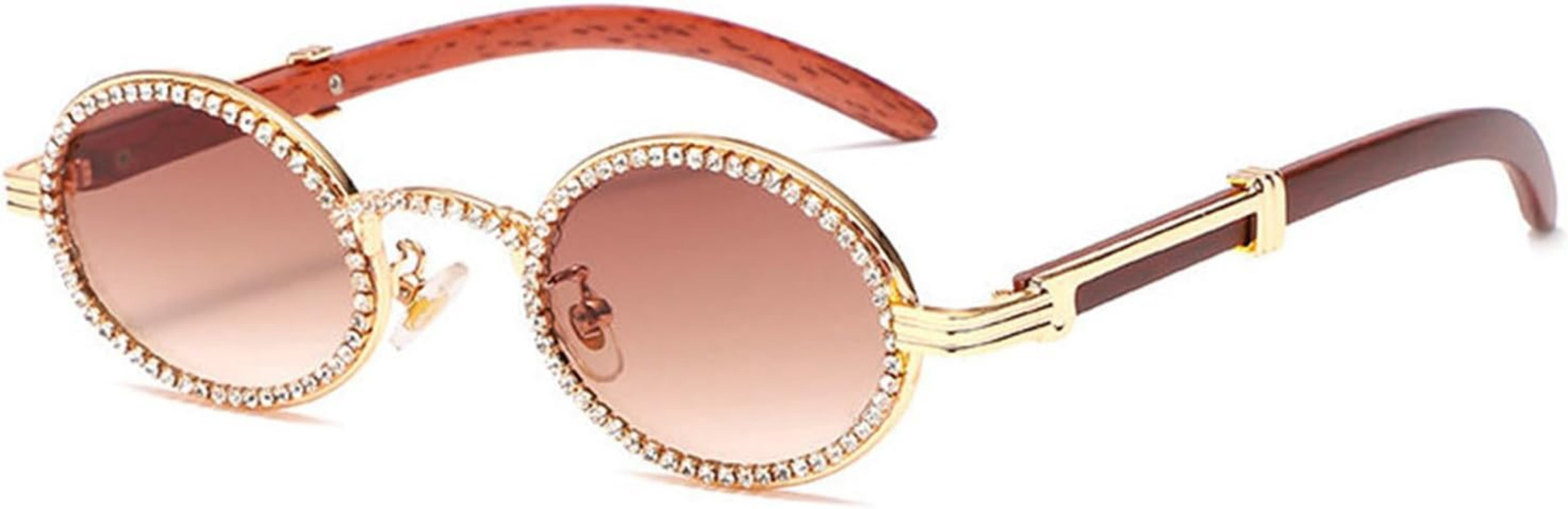 Shining Small Frame Round Rhinestone Sunglasses Women Diamond Female ...