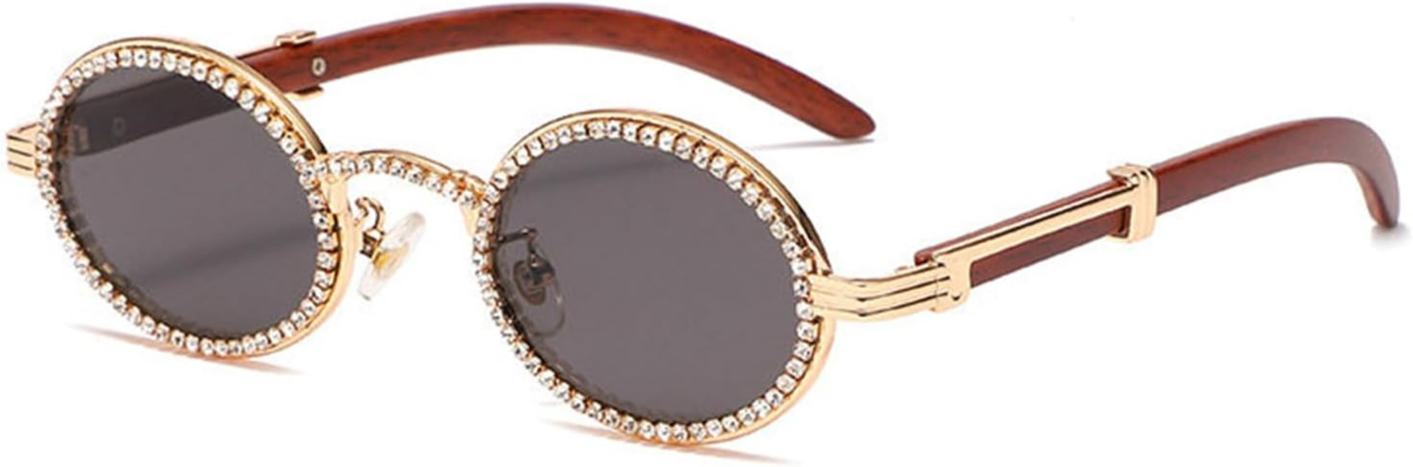 Shining Small Frame Round Rhinestone Sunglasses Women Diamond Female ...