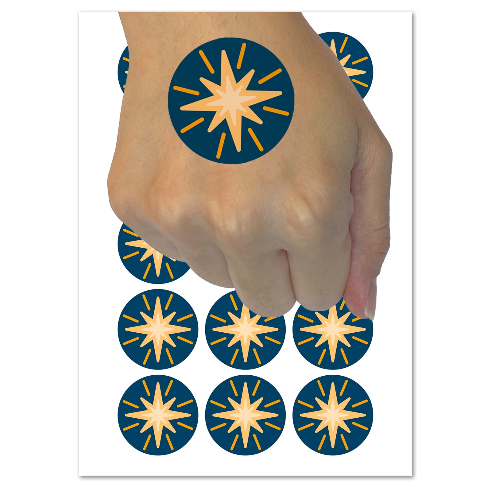 Shining Star Water Resistant Temporary Tattoo Set Fake Body Art ...
