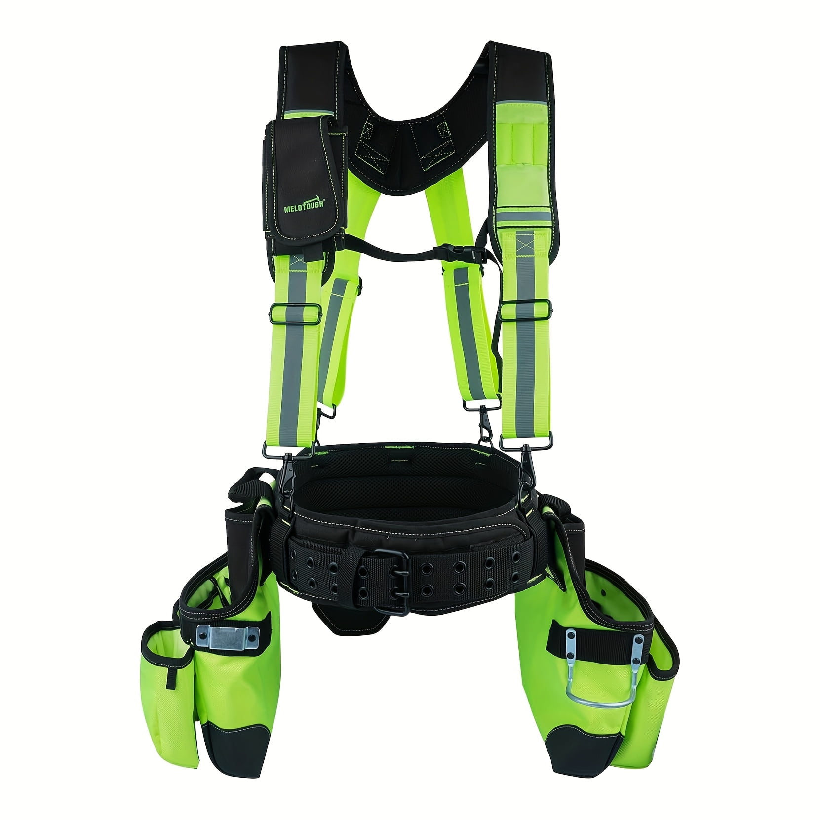 Shining Tool Belt With Suspenders Tool Bag Supenders Framers Comb Apron ...