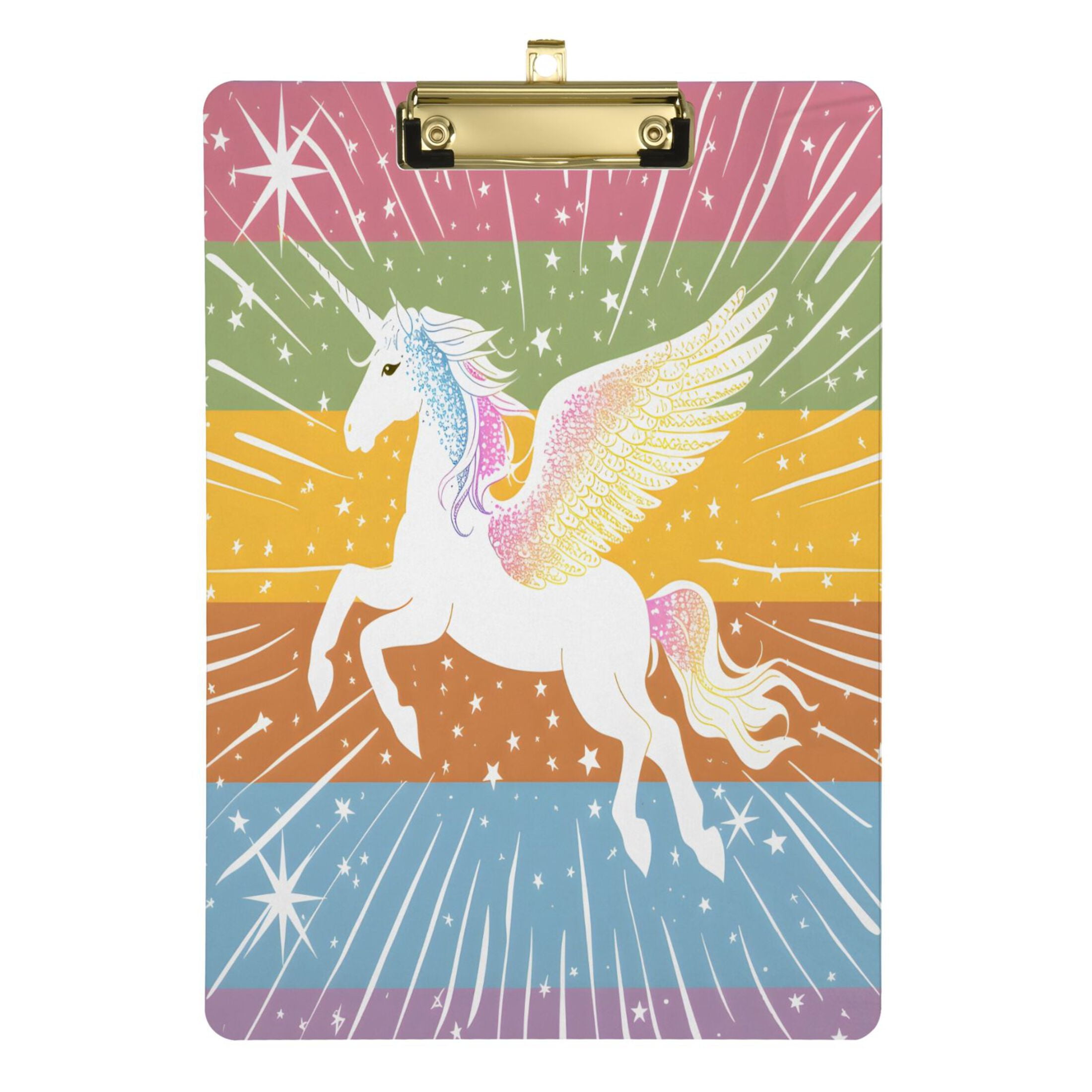 Shining Winged Unicorn Acrylic Clipboards A4 Standard Letter Size ...