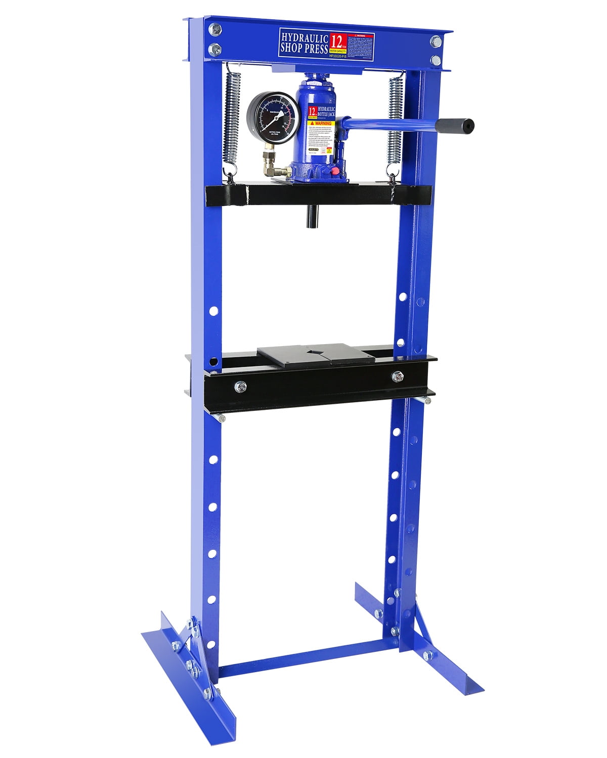 Shininglove 12-Ton H-Frame Hydraulic Shop Press w/Pressure Gauge ...