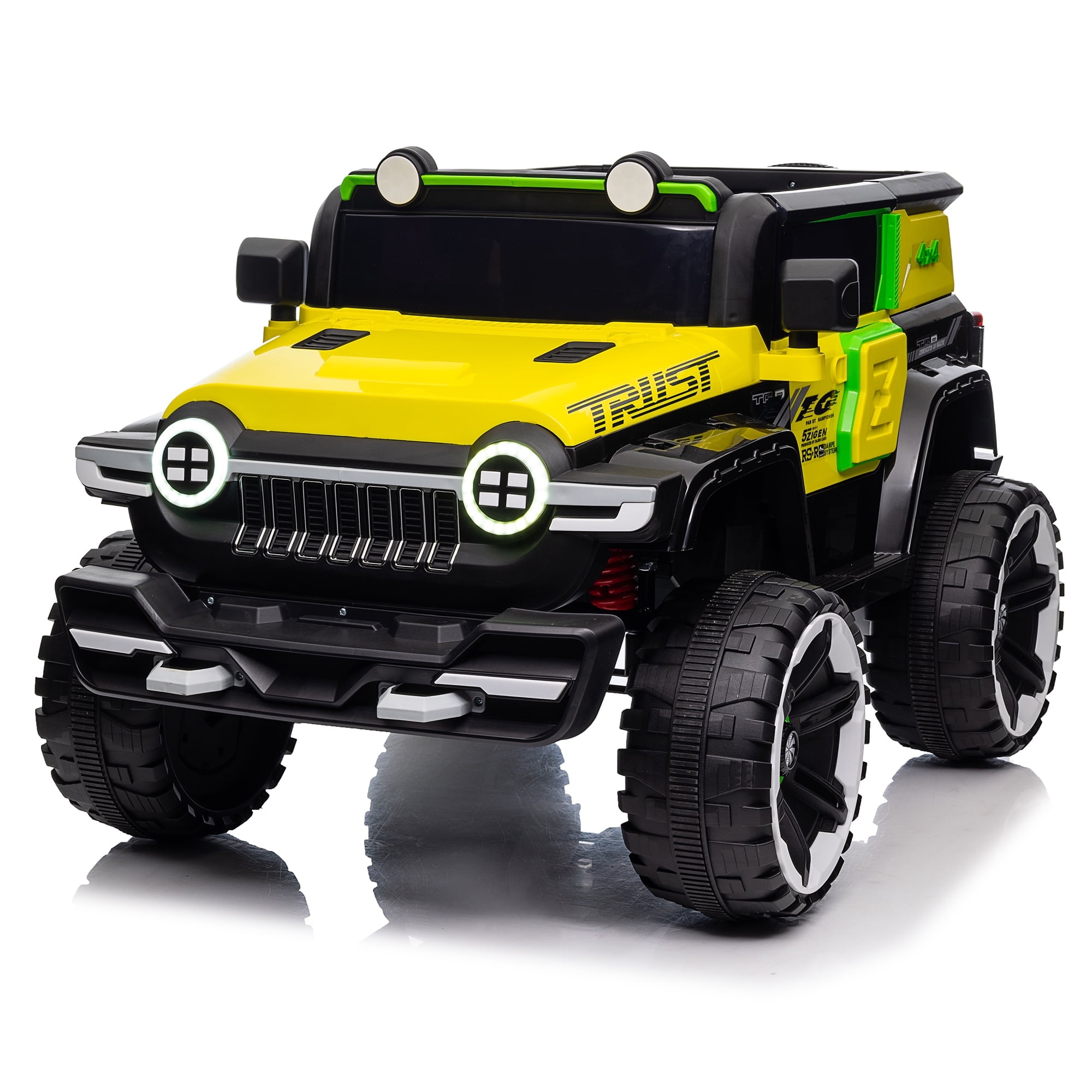Shininglove 12V Kids Ride on Car, 2x25W Powerful 4-Wheeler Electric ...