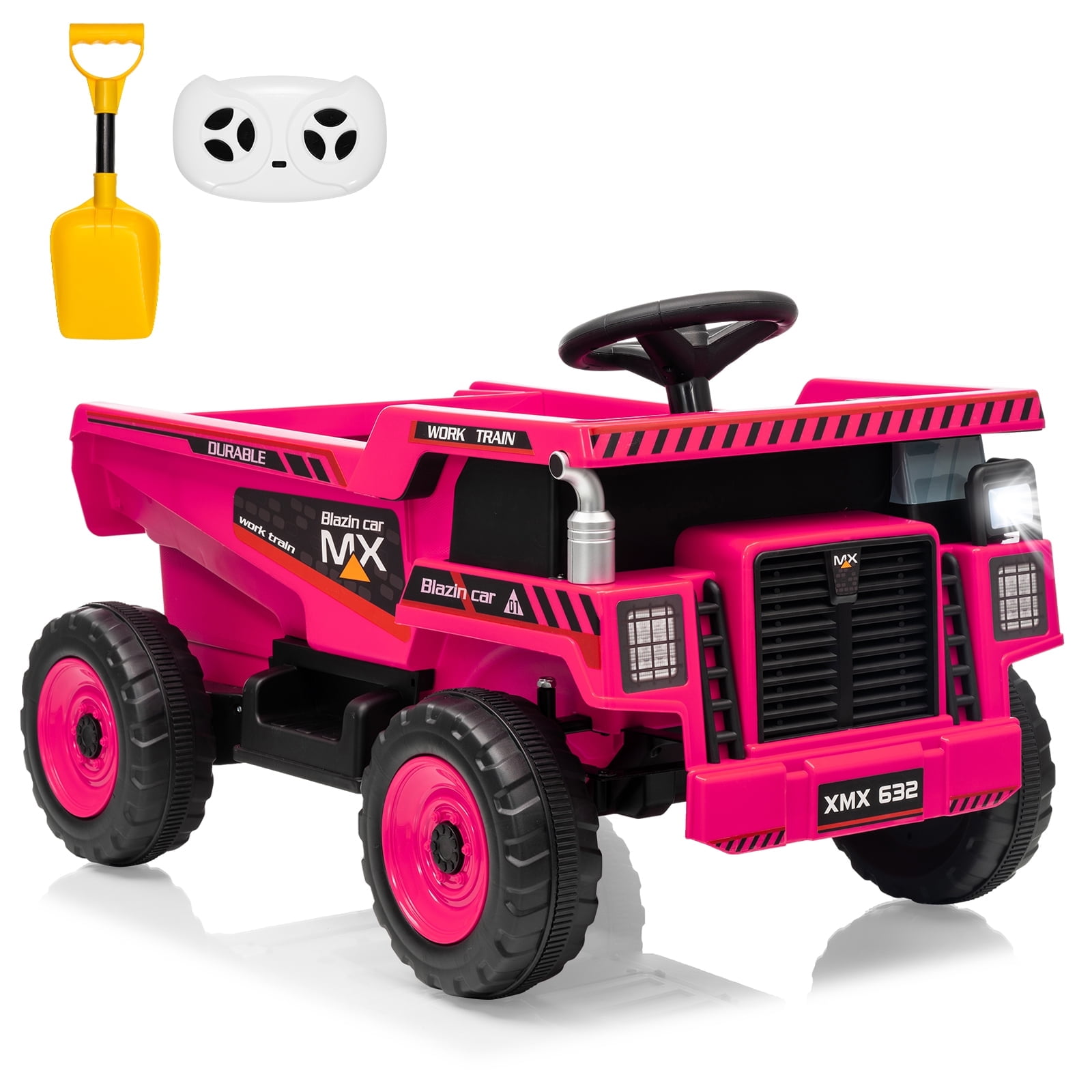Shininglove 12V Ride-On Dump Truck – Construction Toy with Remote ...