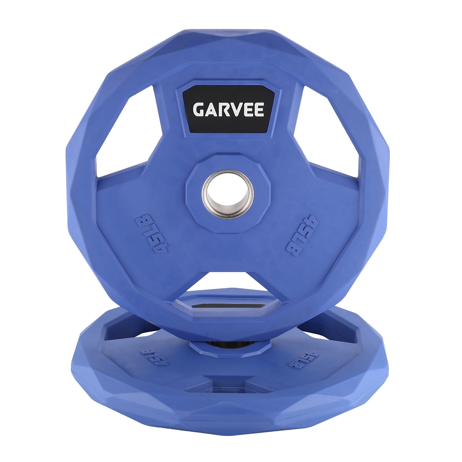 Shininglove 2-Piece 45LB Weight Plates, 2" Rubber Coated Color Coded ...