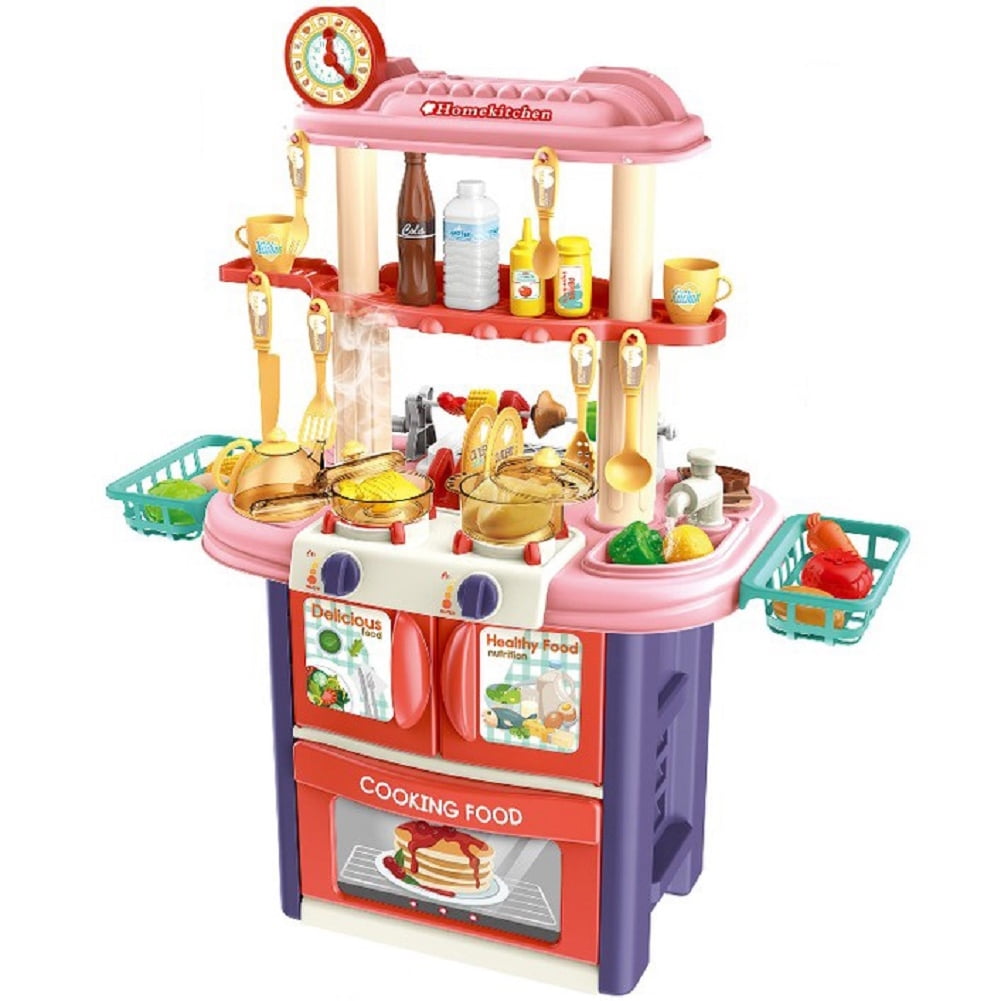 Shininglove 2-Side Kids Home Kitchen, Kitchen Playset Pretend Food Toy ...