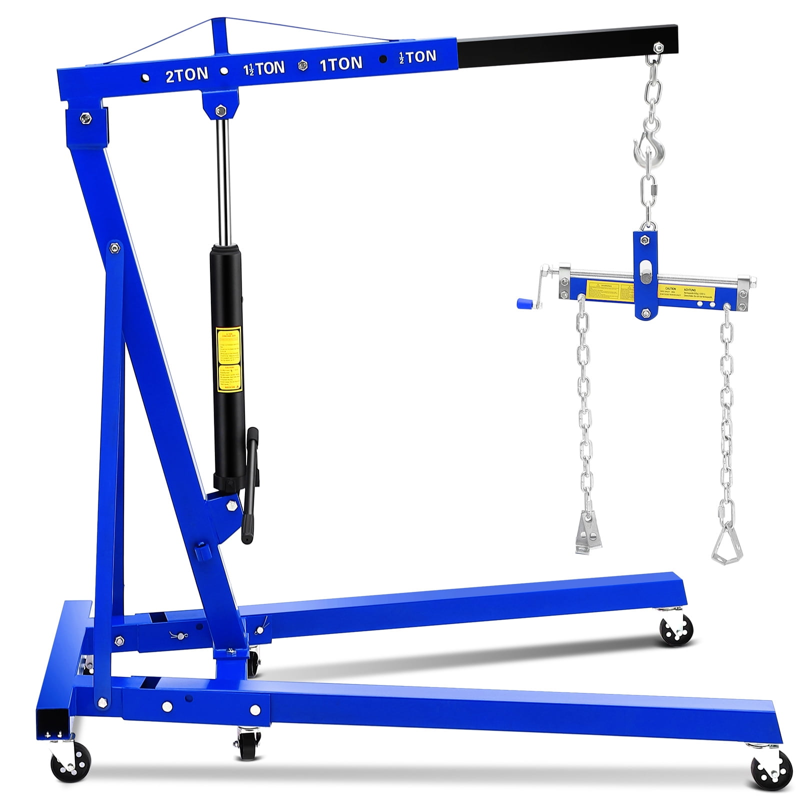 Shininglove 2-Ton (4400LB) Foldable Engine Hoist Crane w/Leveler ...