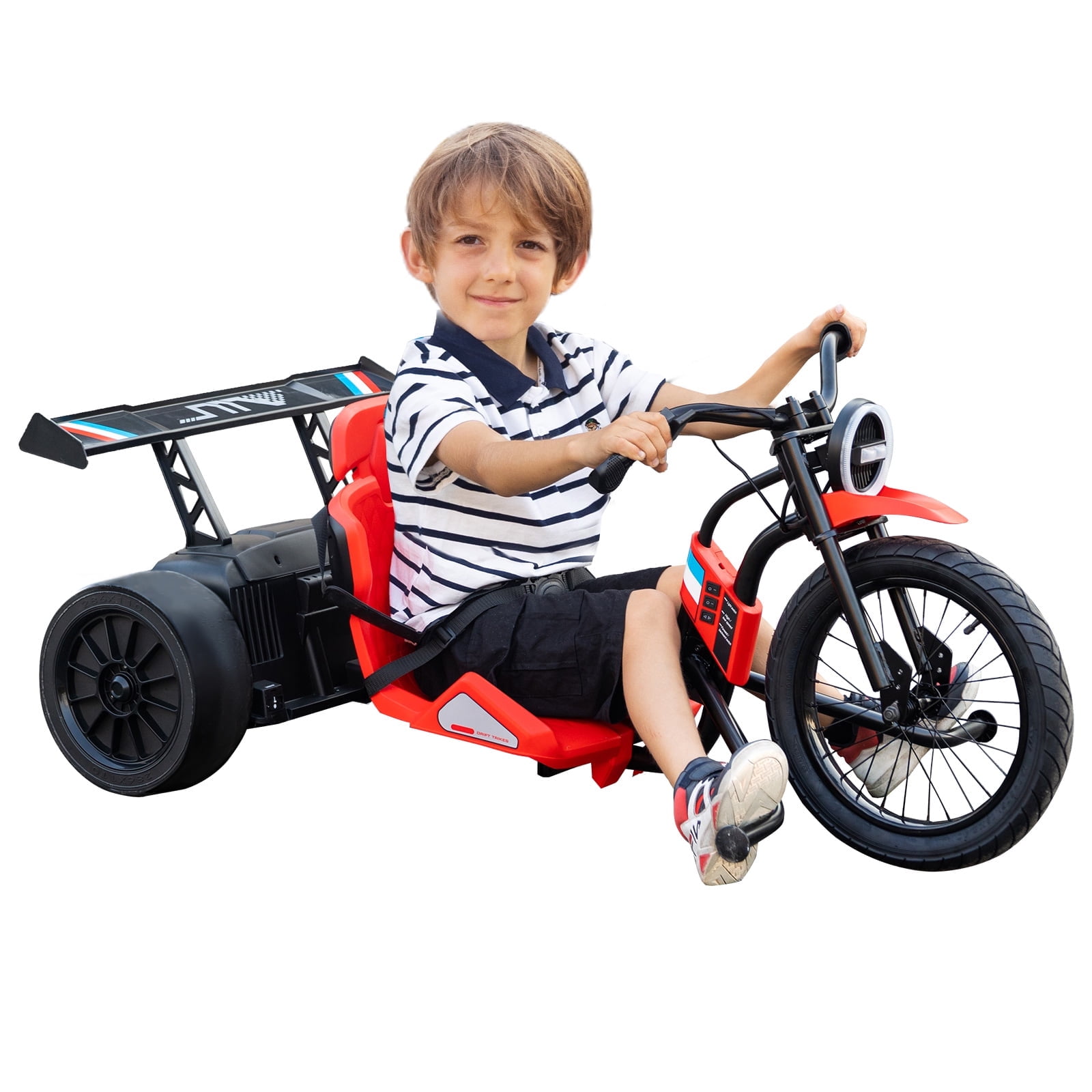 Shininglove 24V 14Ah Kids Ride on 3 Wheels Go Kart with 2x300W Powerful ...
