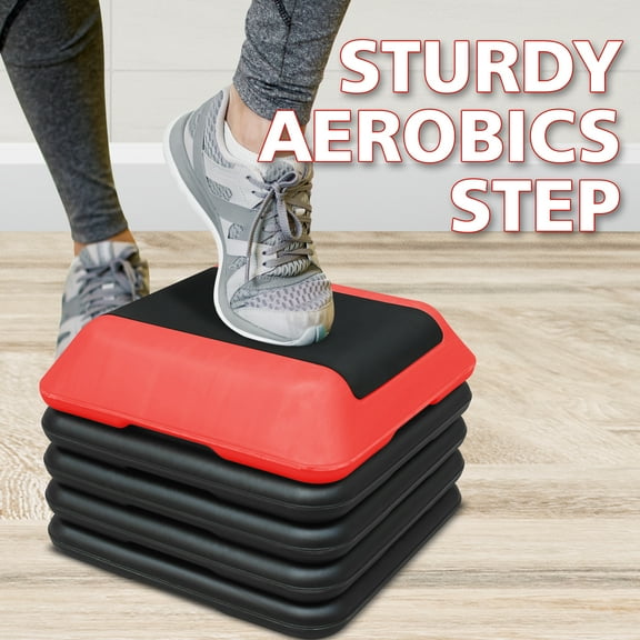 Adjustable Aerobic Step Platform: 43”x16” High-Density Polyethylene ...