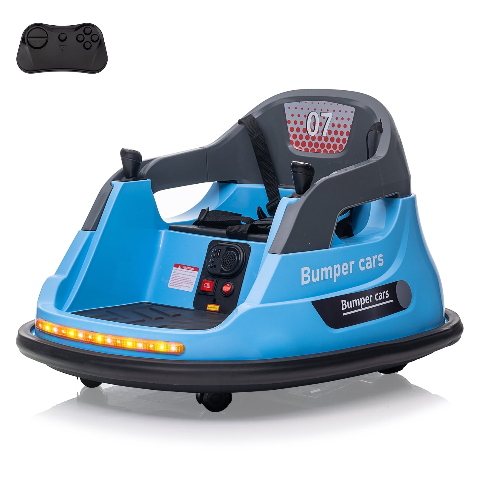 Shininglove Boys Girls Bumper Car with Remote Control, 12V Kids Ride on ...