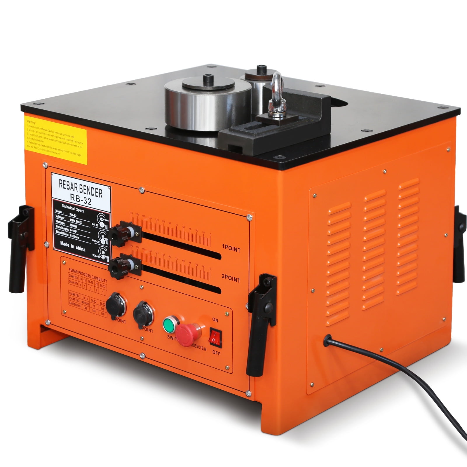 Shininglove Hydraulic Rebar Bender, 3000 Wattage Electric Rebar Bender ...