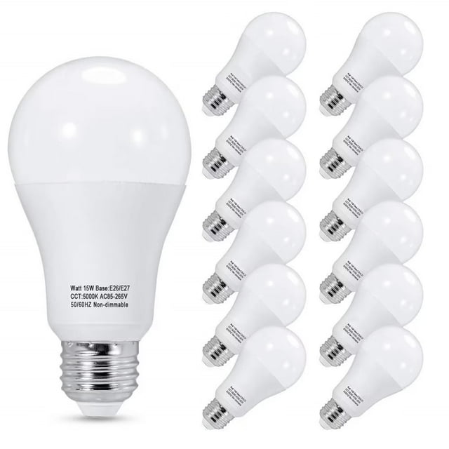 Shininglove LED Bulbs A19 150 Watt Equivalent, 5000K Daylight LED Light ...