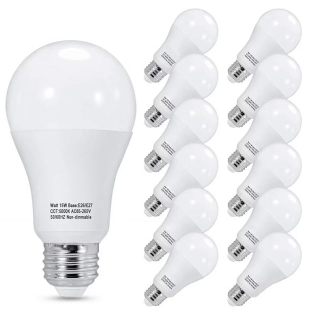 Shininglove LED Bulbs A19 150 Watt Equivalent, 5000K Daylight LED Light ...