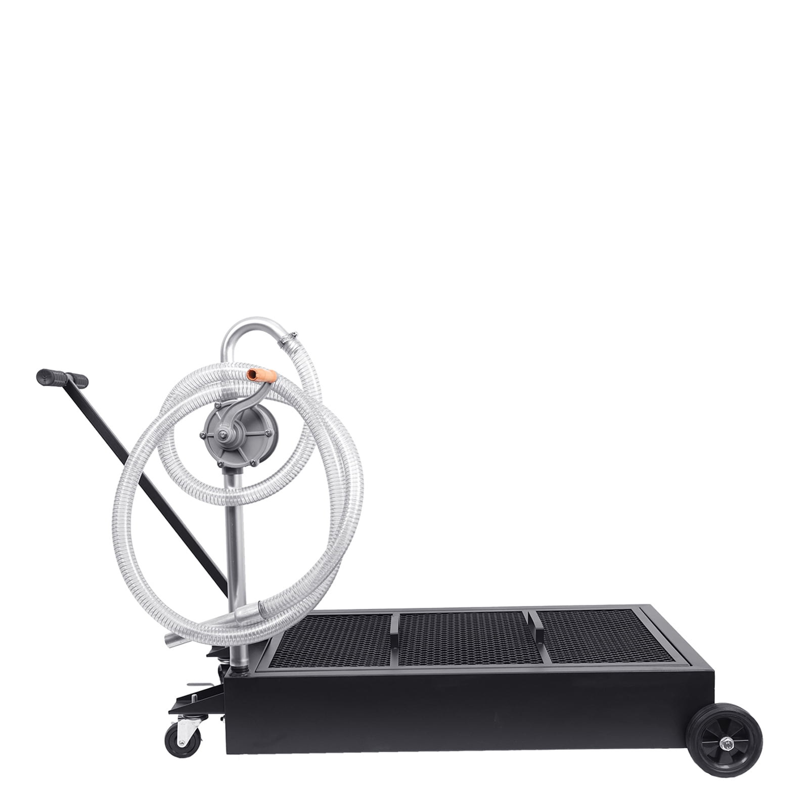 Shininglove 25 Gallon Oil Drain Pan, Large Capacity with Hose, Swivel ...