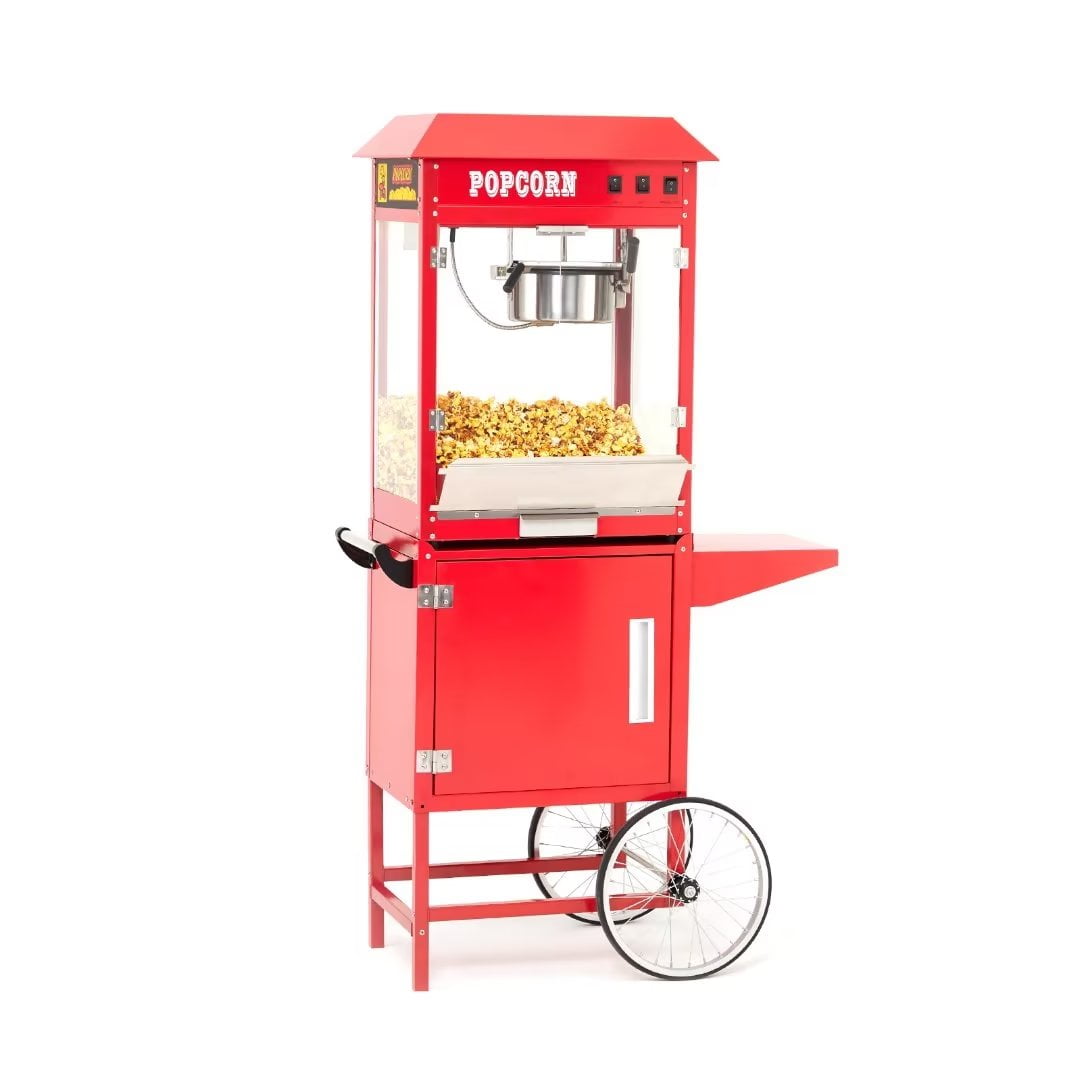 Shininglove Popcorn Maker Professional Cart, 8 Oz Kettle Makes Up to 32 ...
