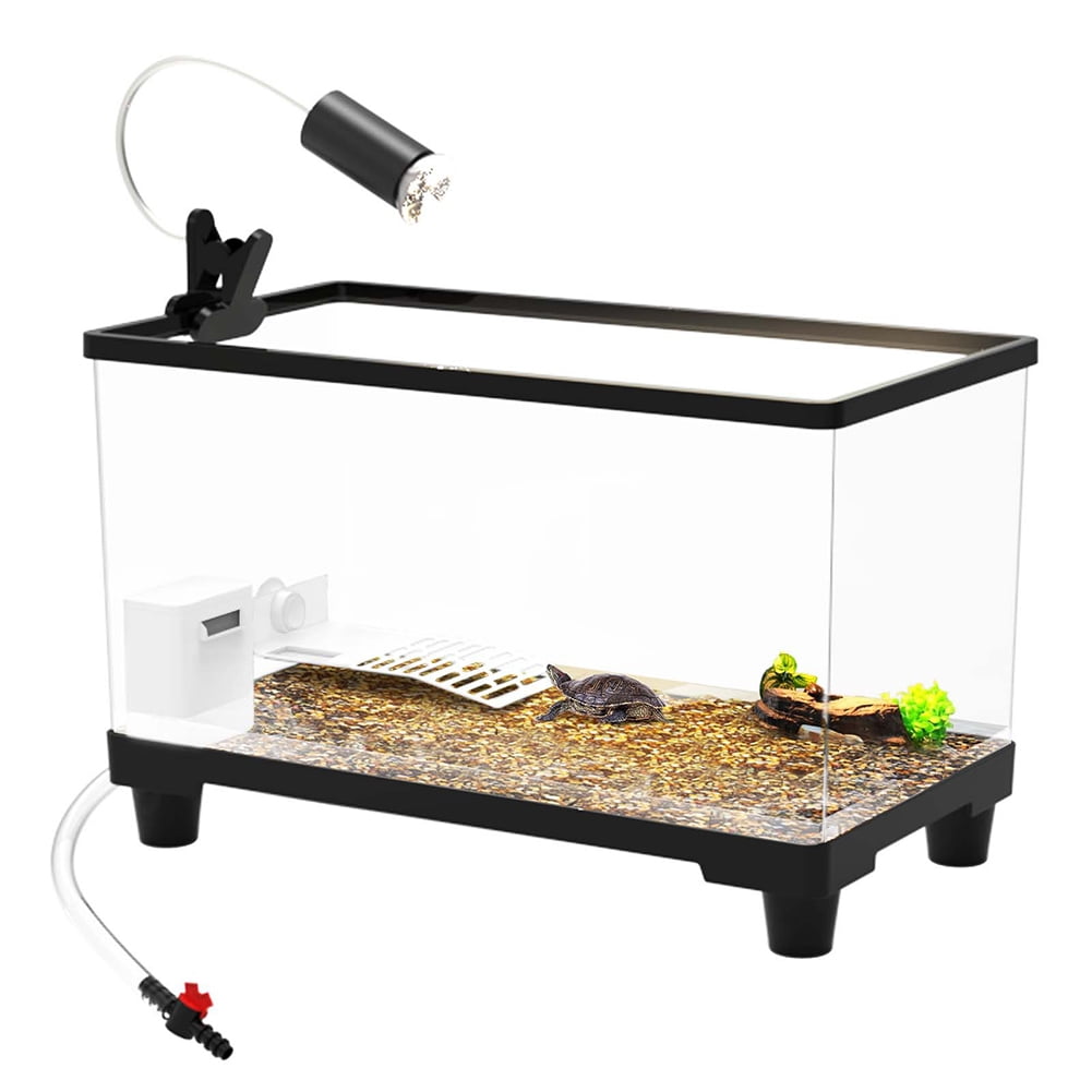 Shininglove Turtle Tank Aquarium Starter Kit – Large Transparent ...