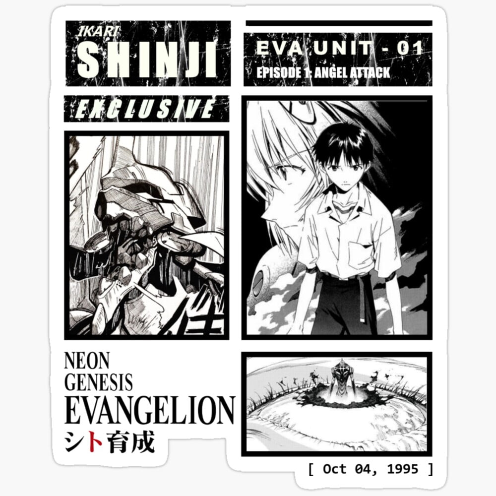 Shinji Ikari Sticker Phone Decal Water Bottle Stickers Car Decals ...