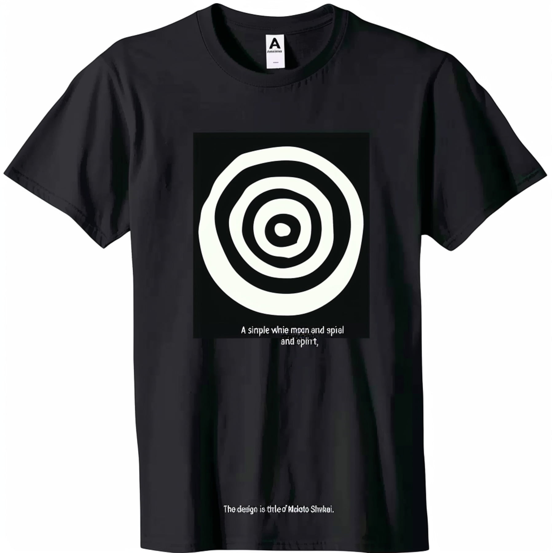 Shinkai Makoto Anime Studio Moon Spiral Logo Black TShirt Makoto ...