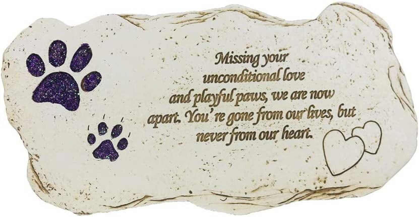 Shinning Pawprints Pet Memorial Stones for Dogs or Cats - Hand Painted ...