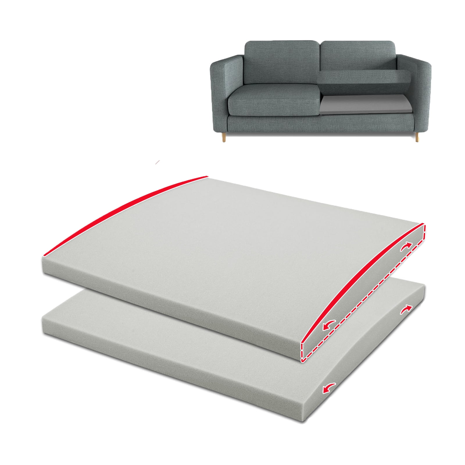 "Shinnwa High-Density Foam Couch Cushion Support, Extra Firm Furniture ...