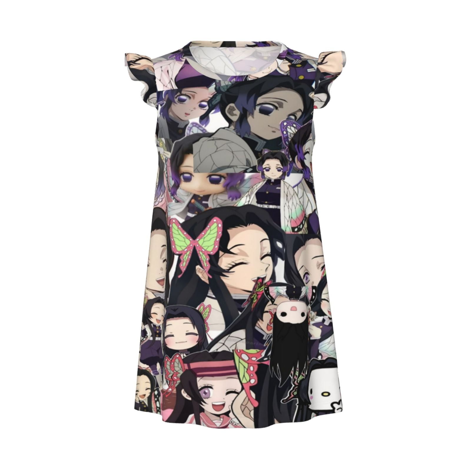 Shinobu Kocho Little Girls Nightgowns Soft Flutter Sleeve Night Dress ...