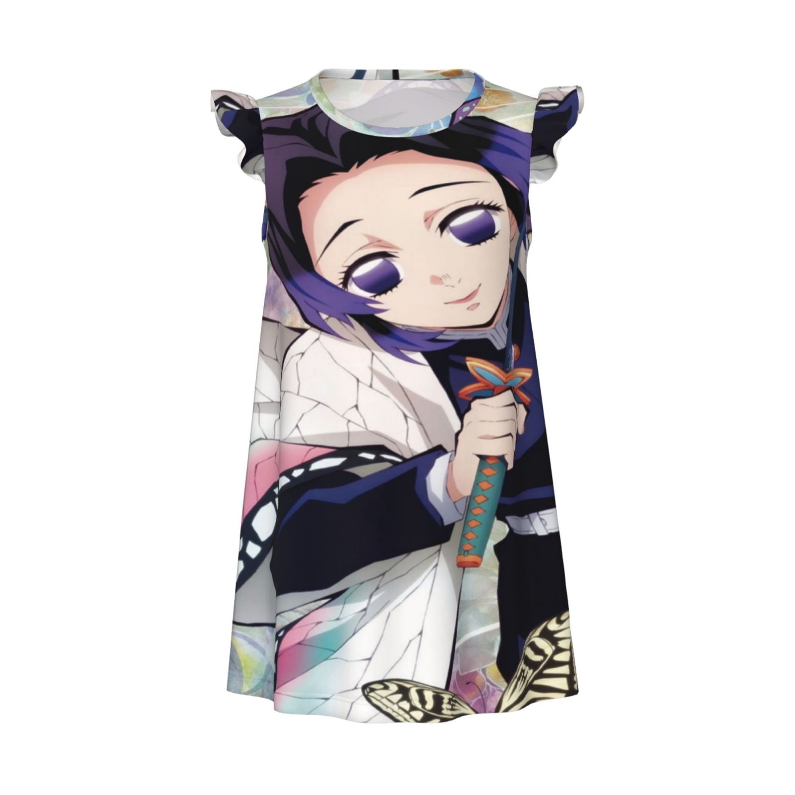 Shinobu Kocho Little Girls Nightgowns Soft Flutter Sleeve Night Dress ...