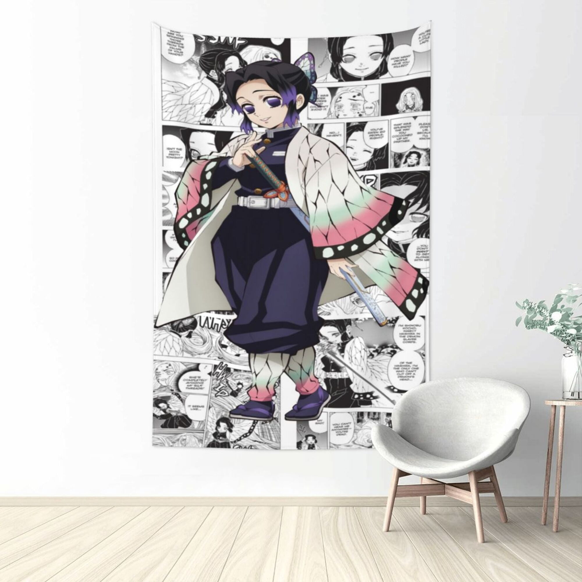 Shinobu Kocho Tapestry Aesthetic Wall Hanging for Living Room Bedroom ...