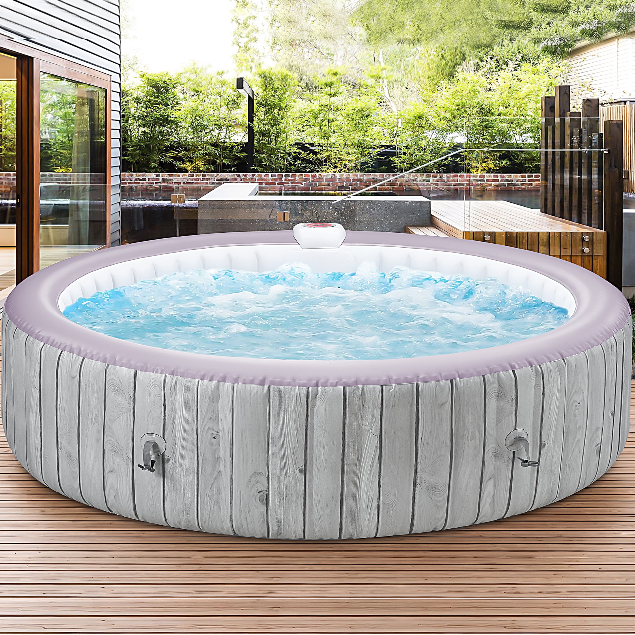 Shinpt Inflatable Hot Tub with Inflatable Seats, Family Portable ...