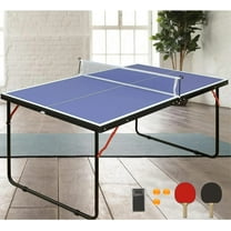 Aukfa 7-Piece Portable Ping Pong Table Set Tennis Game Table for Indoor ...