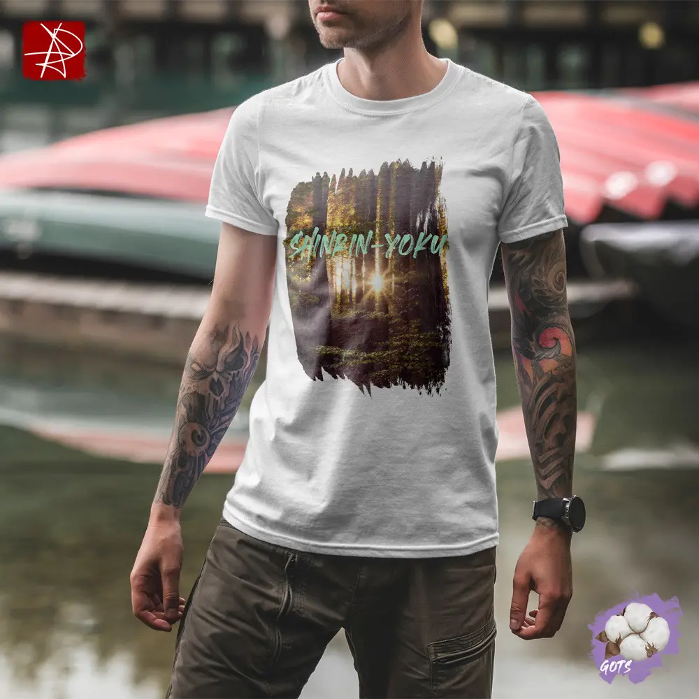 "Shinrin-Yoku Forest Bathing" Unisex Organic Cotton T-Shirt Nature ...