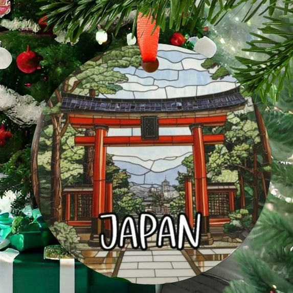 Shinto Shrine Japan Christmas Ornament, Ceramic/Acrylic - Shinto Shrine ...