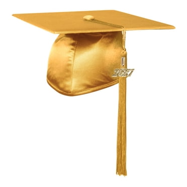 Class Act Graduation Adult Unisex Matte Graduation Cap and Gown with Tassel and Gold Charm, 6'9 ...
