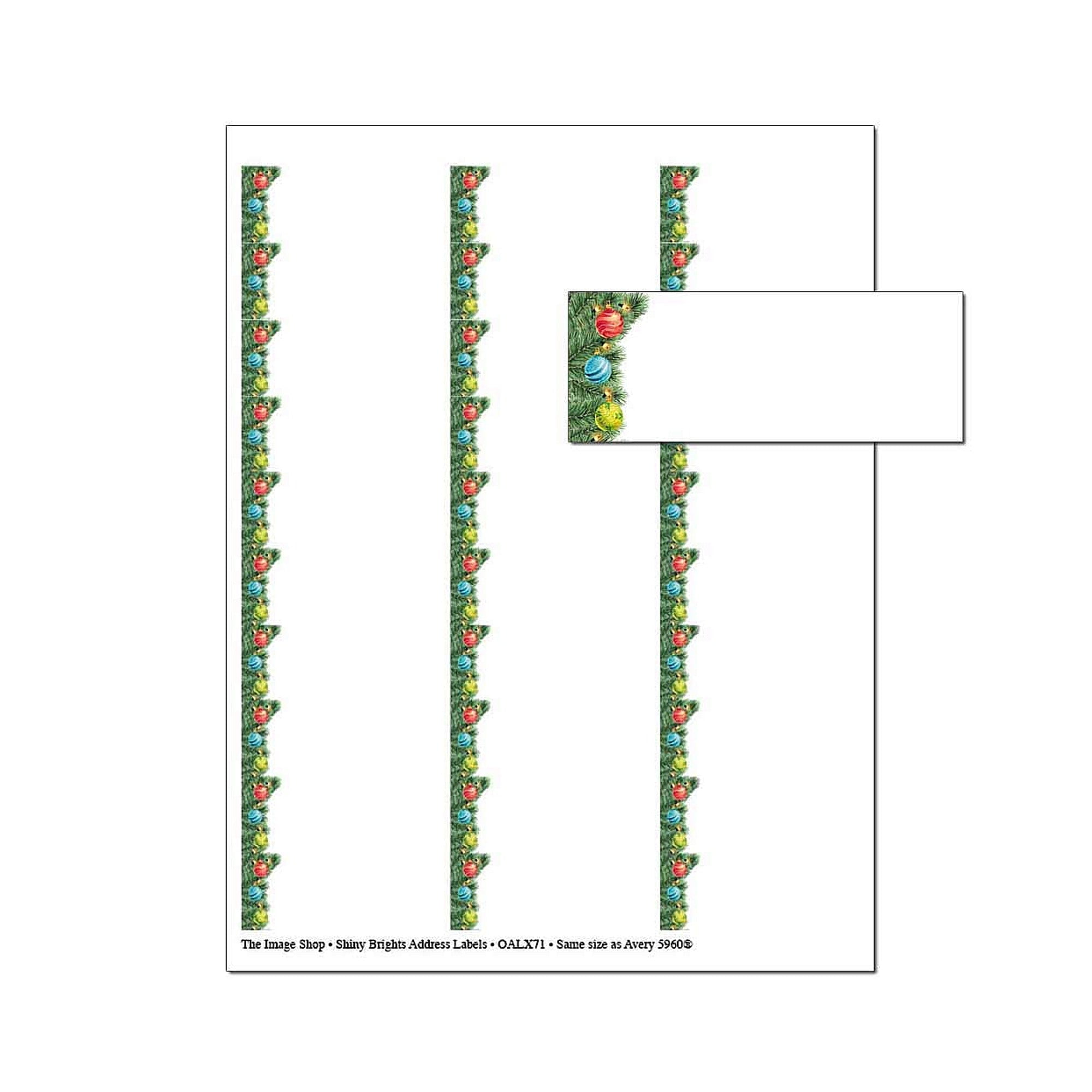 ISO Shiny Brights Holiday Mailing Address Labels, Printable, Self ...