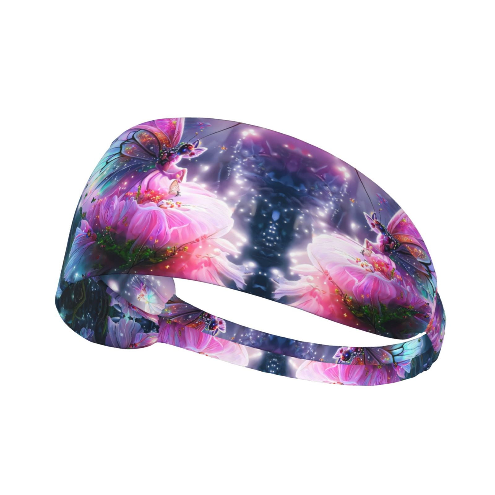 Shiny Butterfly Headbands for Women/Men, Elastic Soft Sweat Band Sports ...