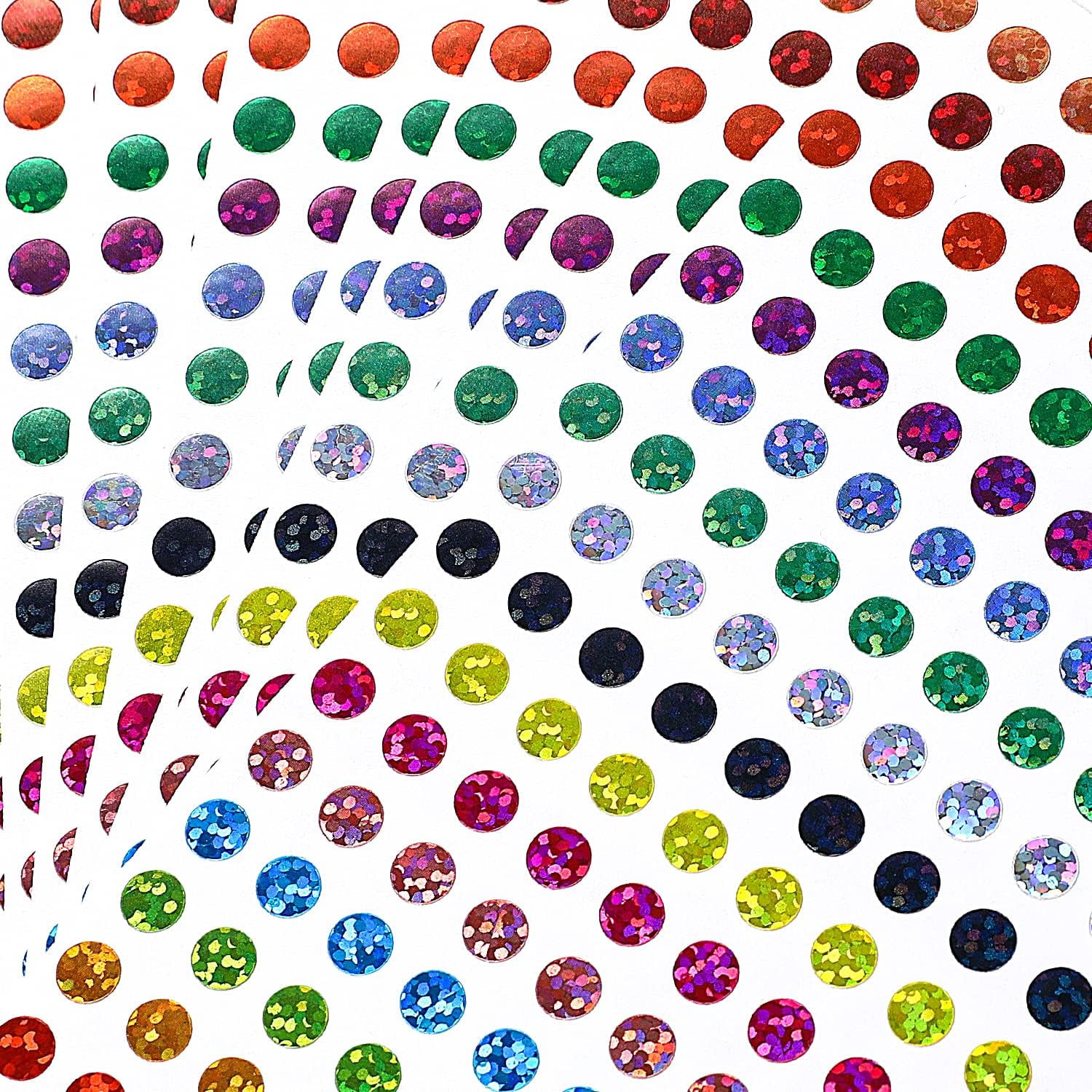 Shiny Circle Dot Stickers - Sparkle Color Coding Labels (20 Sheets ...
