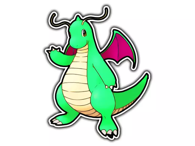 Shiny Dragonite Waterproof Sticker Phone Decal Water Bottle Stickers ...