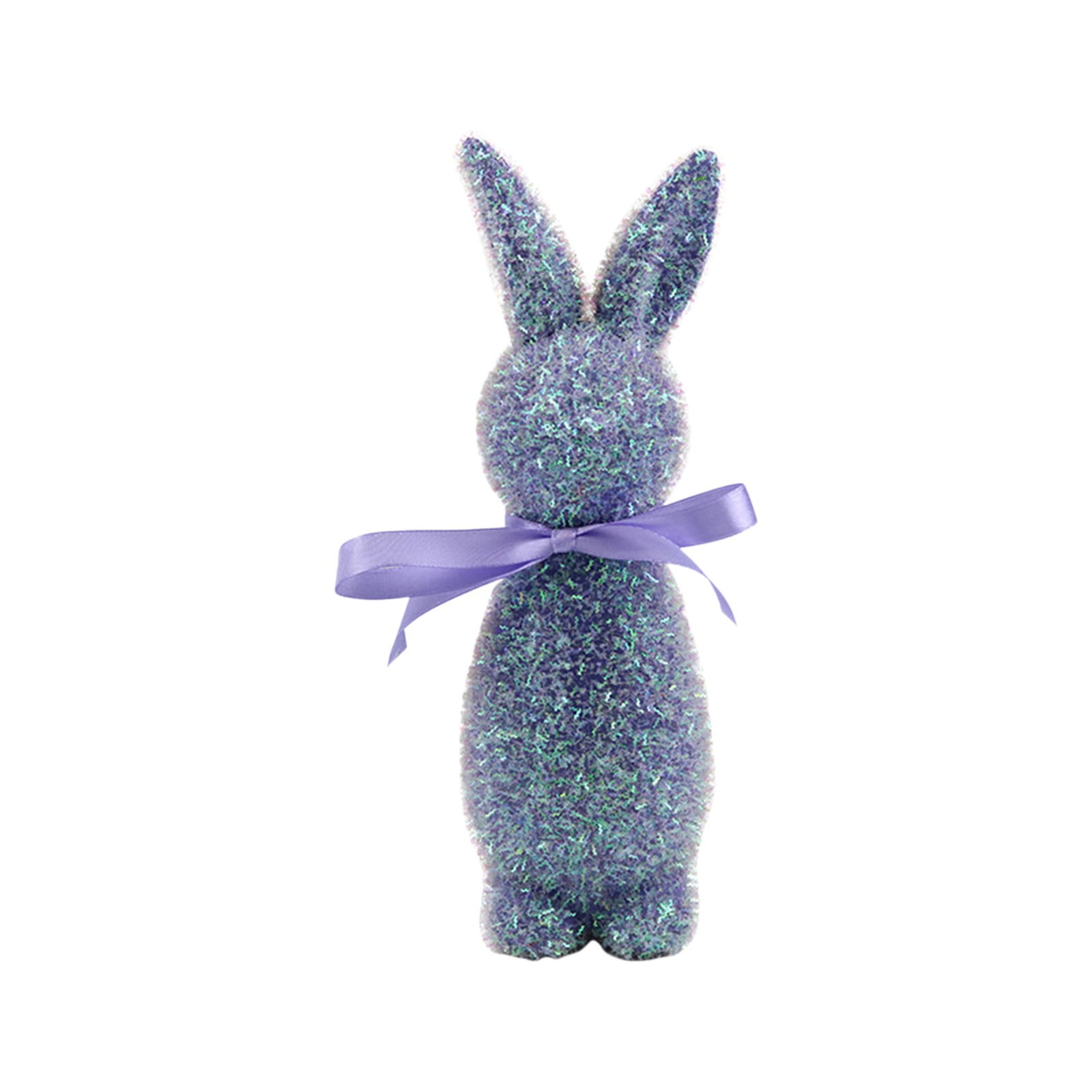 Shiny Easter Bunny Desktop Decorations - Flocked Easter Bunny Decor ...