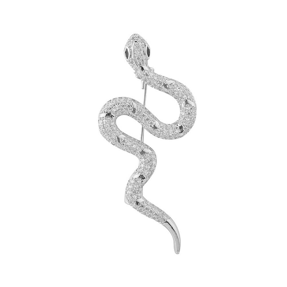 Shiny Full of Rhinestone Snake Brooches for Women Unisex Animal Pins ...