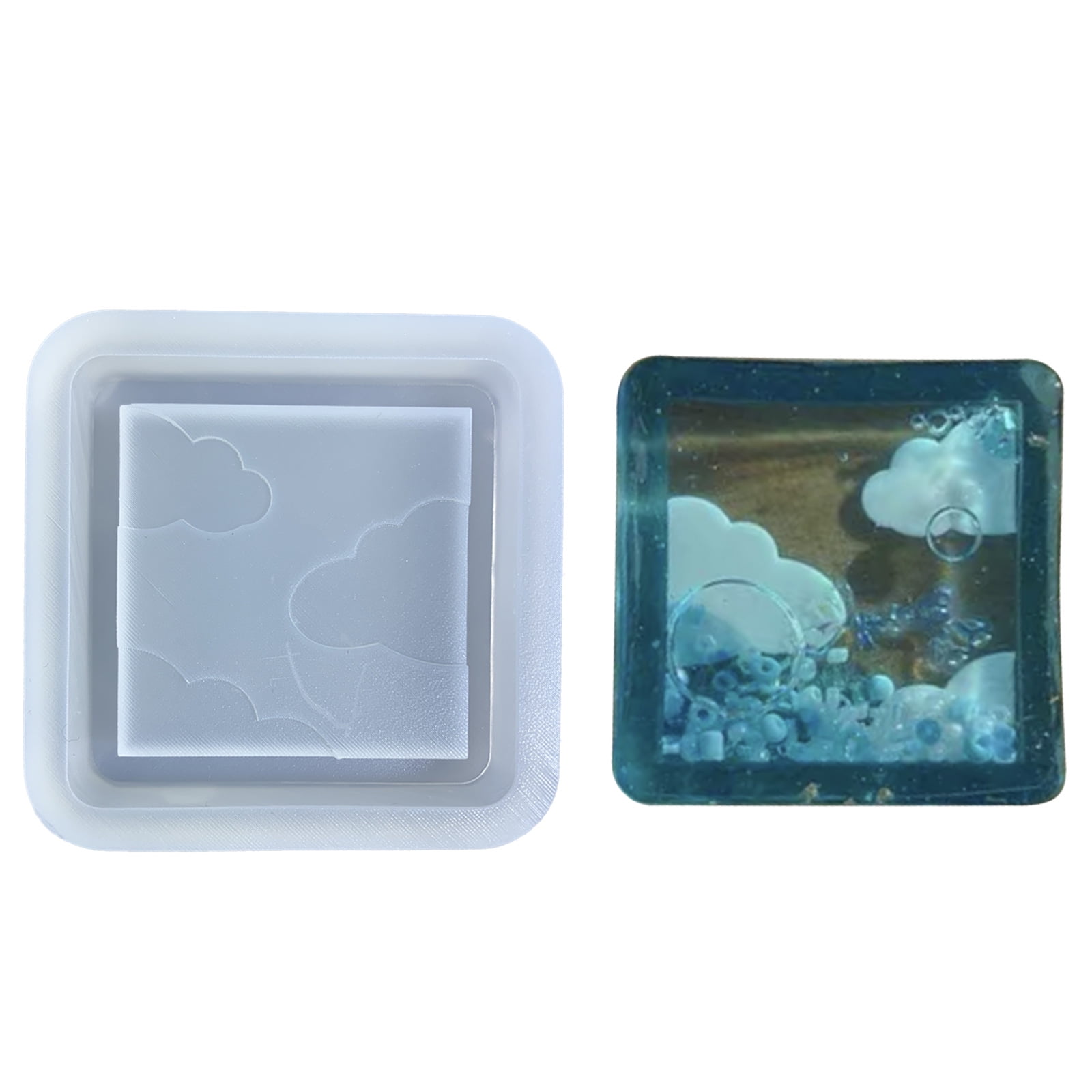 Shiny Glossy Geometry Cloud Window Frame Silicone Epoxy Resin Mold DIY ...