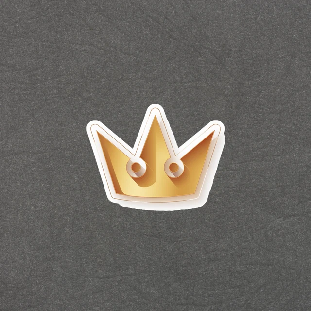 Shiny Gold Crown Sticker - Royal King Or Queen Decal For Laptops ...