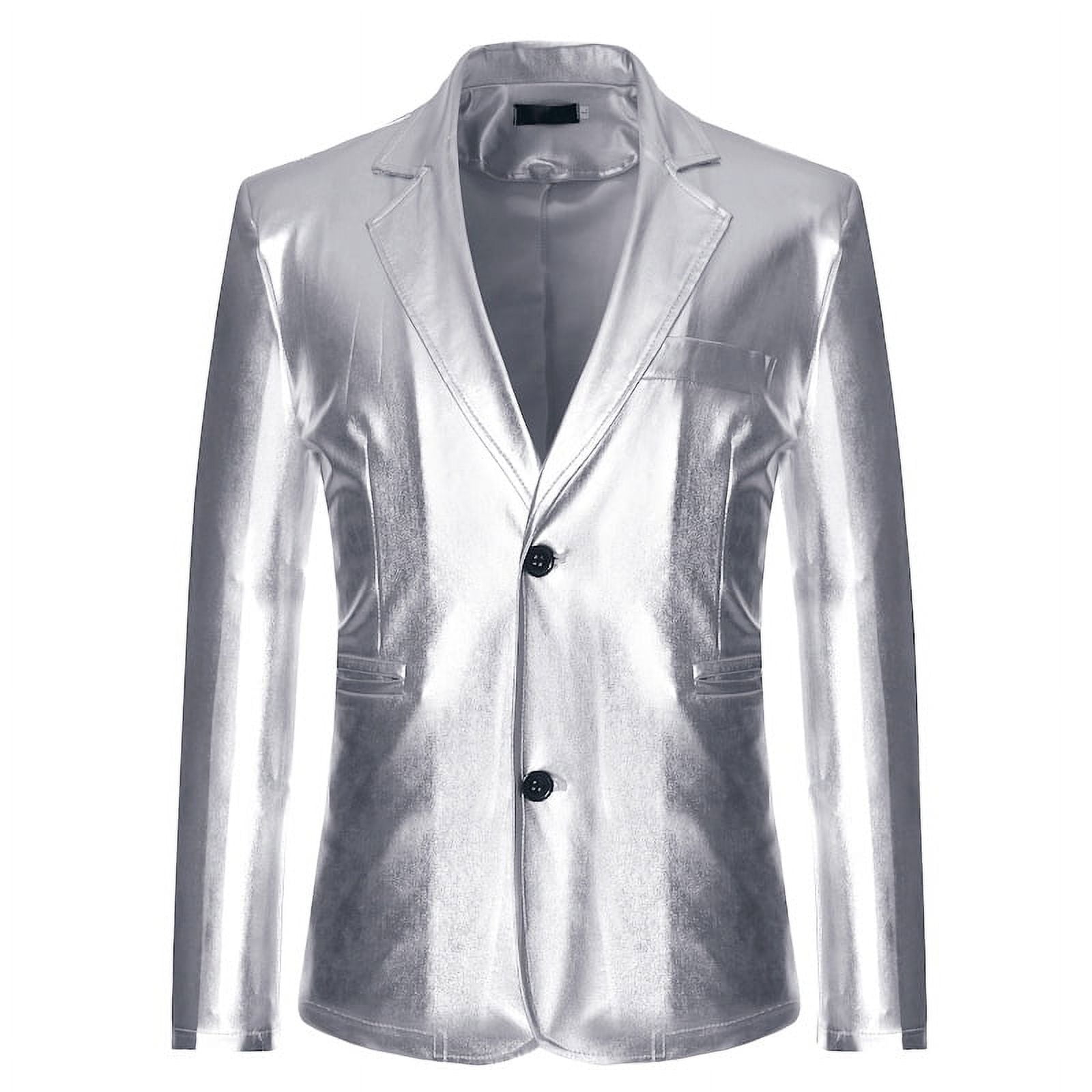 Shiny Gold Metallic Blazer Men Fashion Brand Slim Fit Mens Blazer ...
