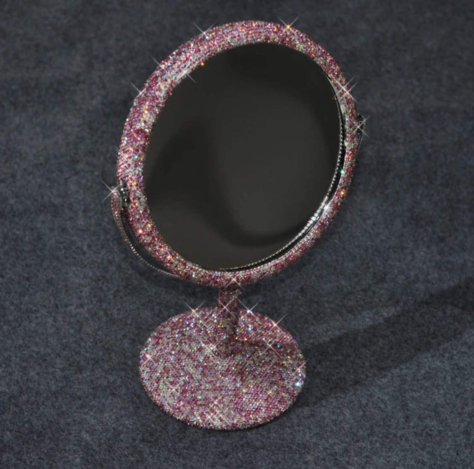 Shiny High-end Diamond Makeup Mirror Creative Rhinestone Mirror ...
