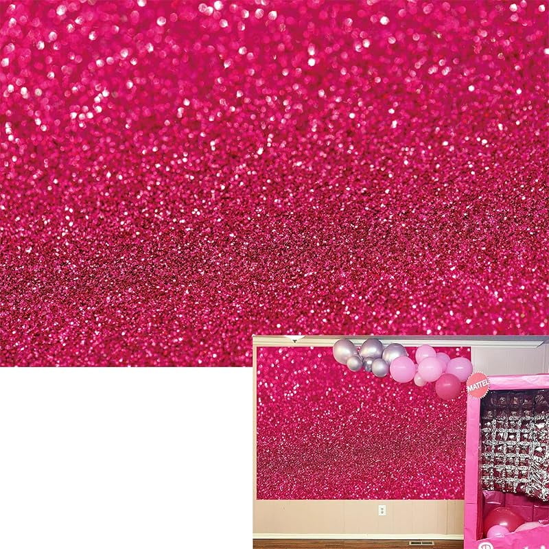 Shiny Hot Pink Bokeh Backdrop Let's Go Party Spots Sparkle Background Spa Party Makeup Pink ...
