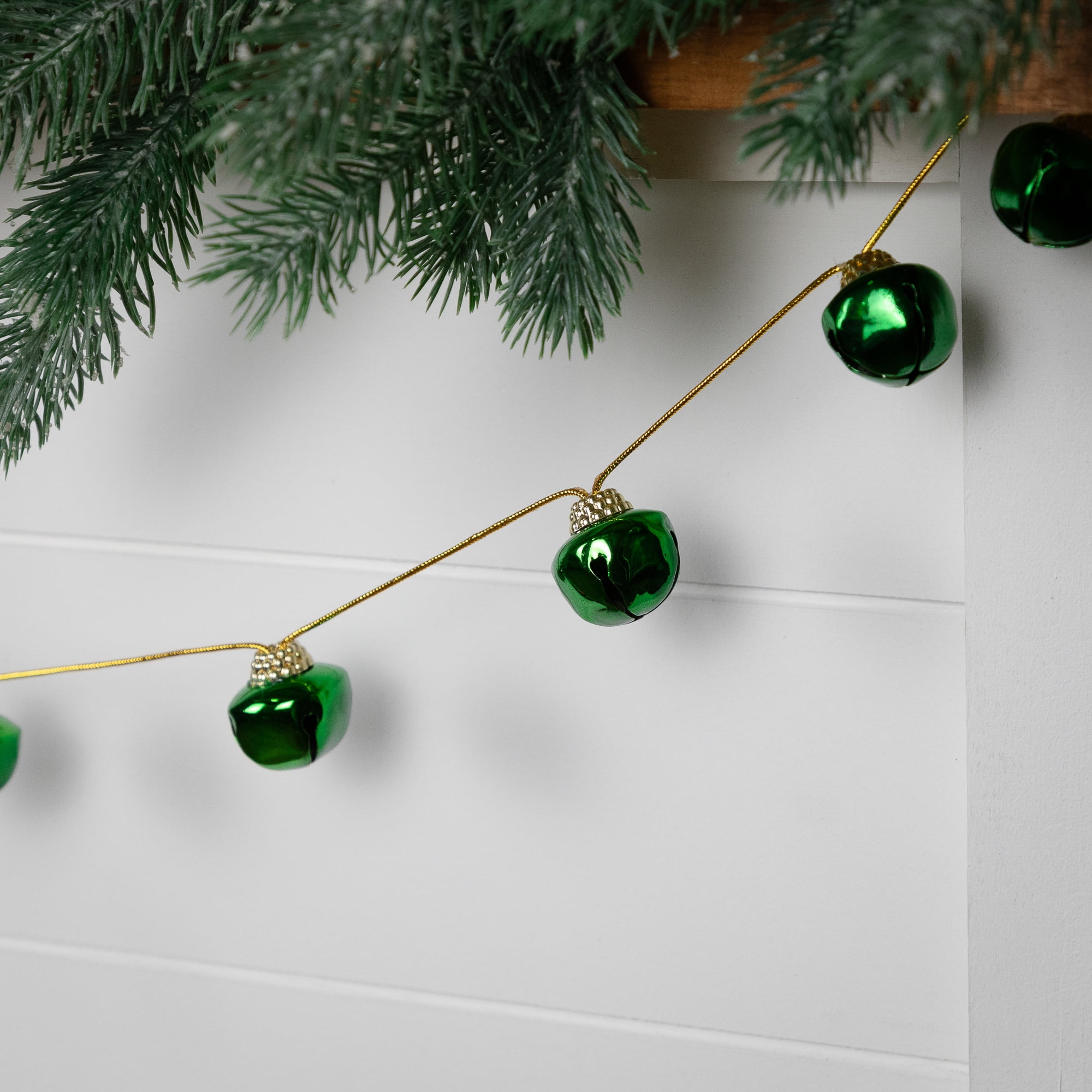 Northlight Shiny Metal Jingle Bells Christmas Garland - 7.5' x 1 ...
