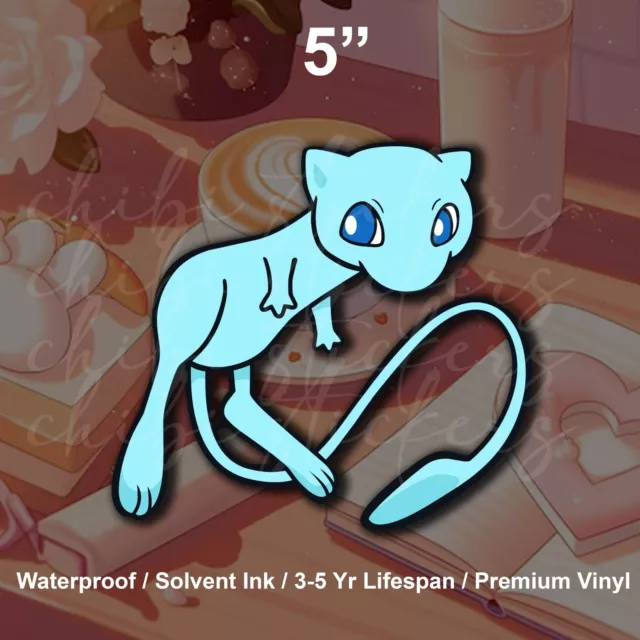 Shiny Mew Mewtwo Legendary Pokemon Rare Pikachu Vinyl Sticker Decal ...
