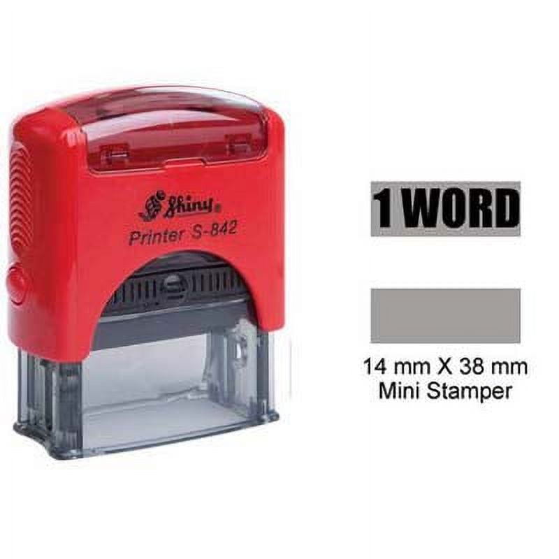 Shiny Mini Stamper Self Inking Rubber Stamp Custom 1 Word Office ...