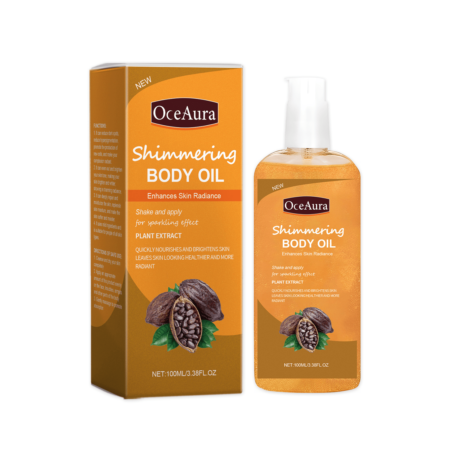 Shiny Moisturizing Body Oil Moisturizes And Nourishes The Body Daily ...