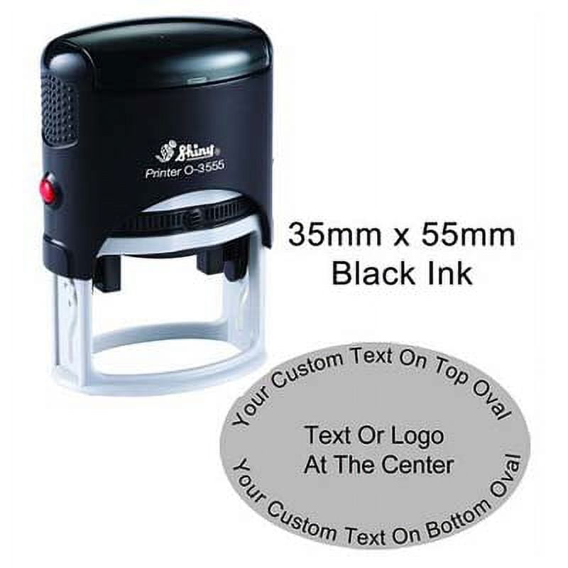 Shiny O-3555 Self Inking Oval Rubber Custom Logo Stamp Shiny Office ...