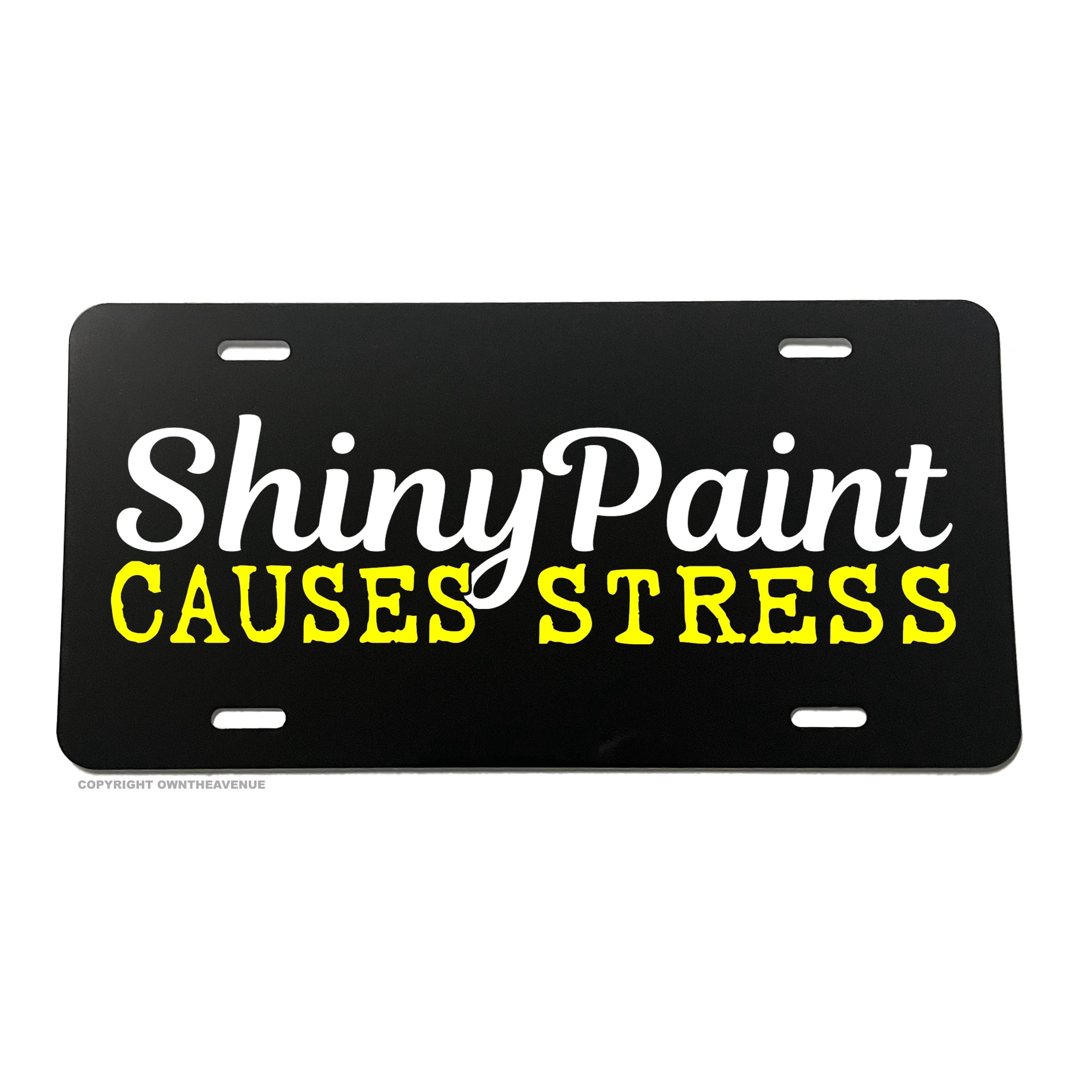 Shiny Paint Causes Stress Funny Joke Off Road Truck JDM License Plate ...